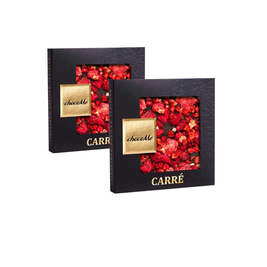 chocoMe - Chocolate Negro V66% con Pétalos de Rosa, Trozos de Frambues ...